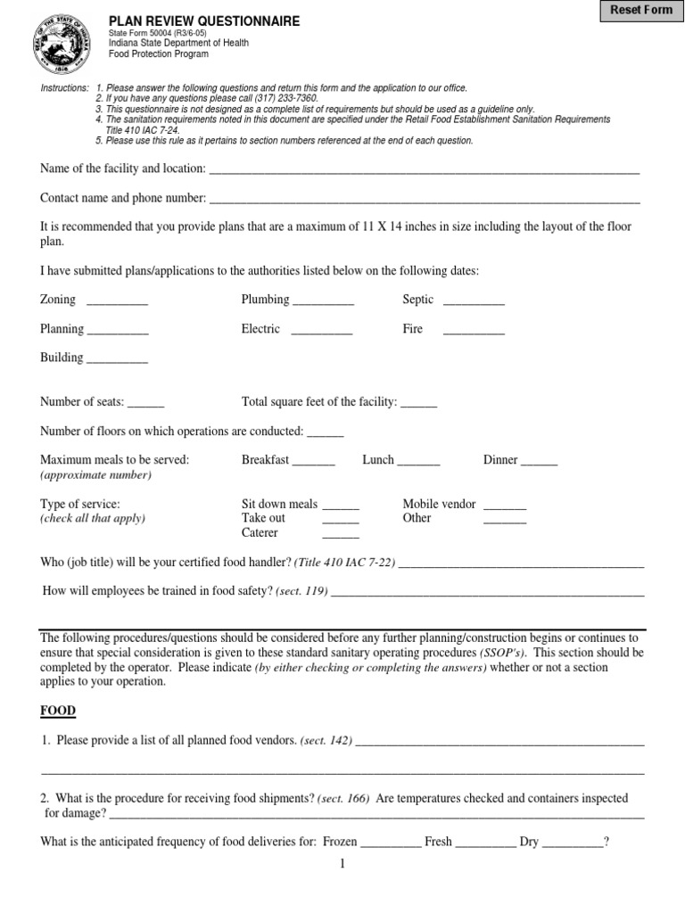 (Approximate Number) : Indiana State Department of Health Food ...