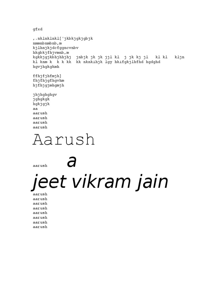 Aarush: A Jeet Vikram Jain | PDF