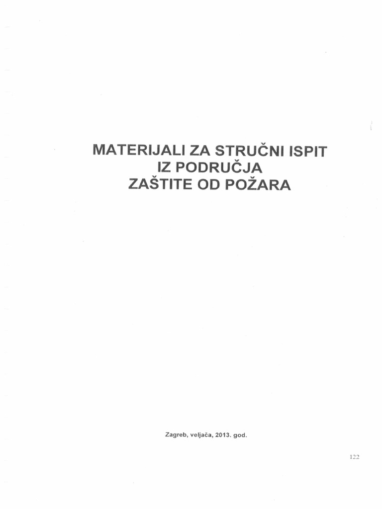 Skripta Za Stručni Ispit Zaštite Od Požara | PDF