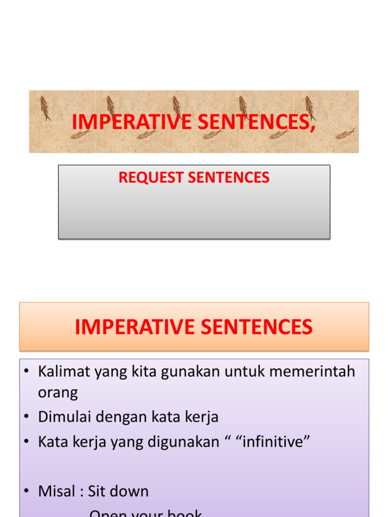 Imperative Sentences | PDF | Verb | Adjective