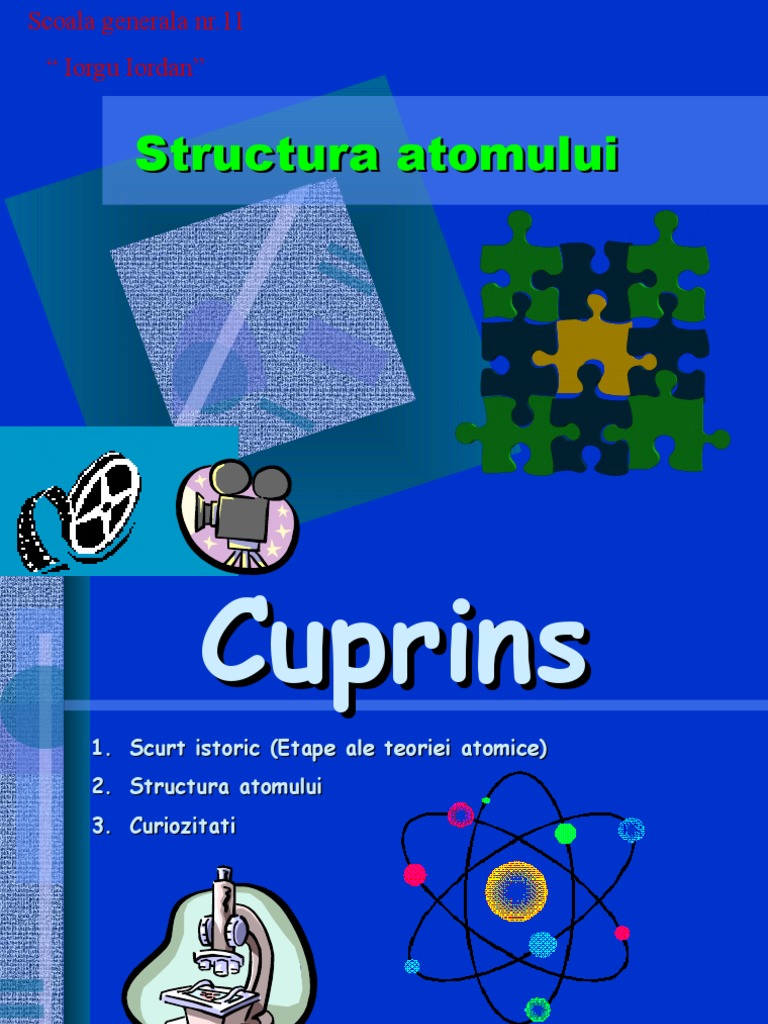 Structura atomului - prezentare