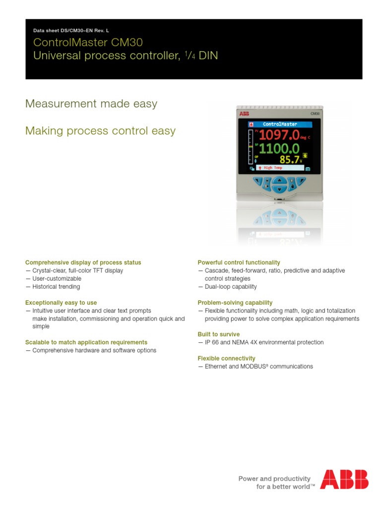 Universal Process Controller, / Din: Controlmaster Cm30 | PDF | Thermocouple | Relay