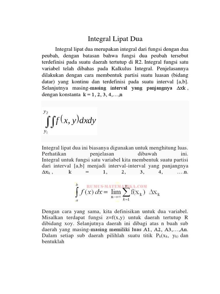 Integral Lipat Dua | PDF