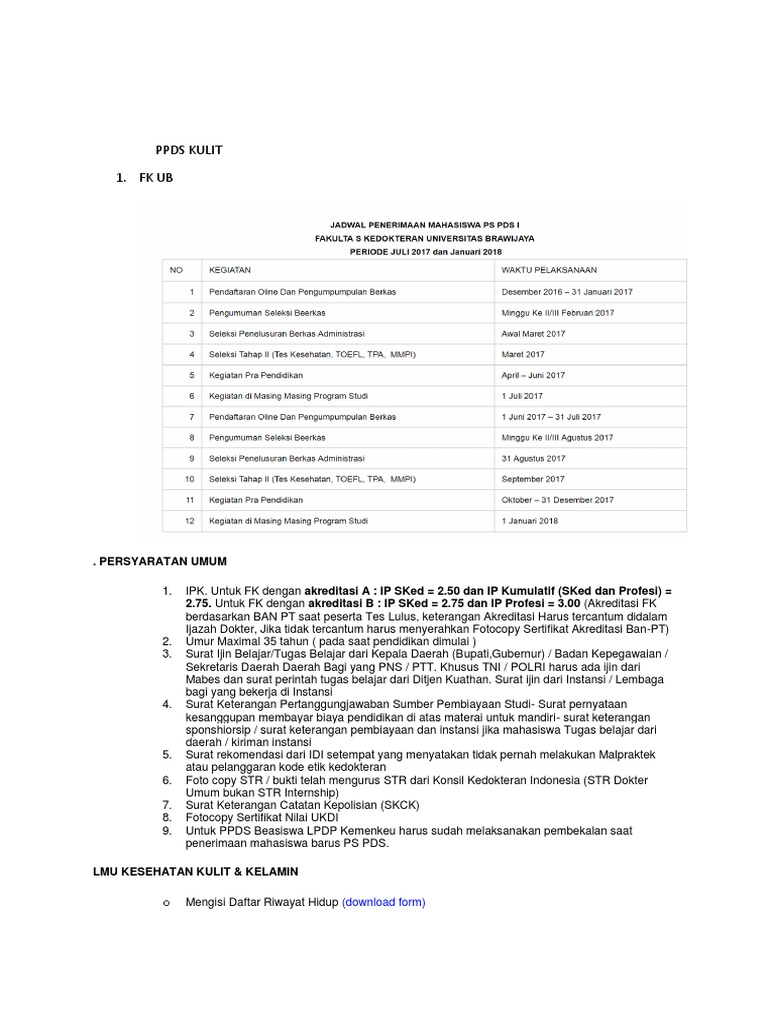 PPDS Kulit | PDF