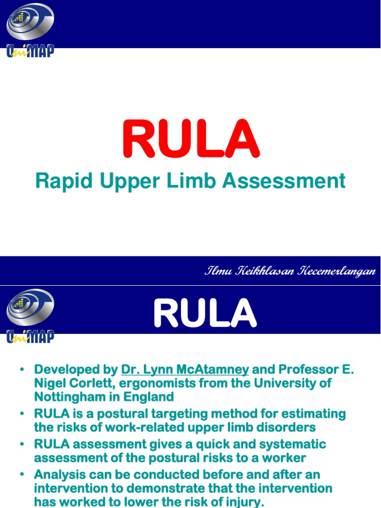 RULA REBA Presentation | Psychology | Clinical Medicine