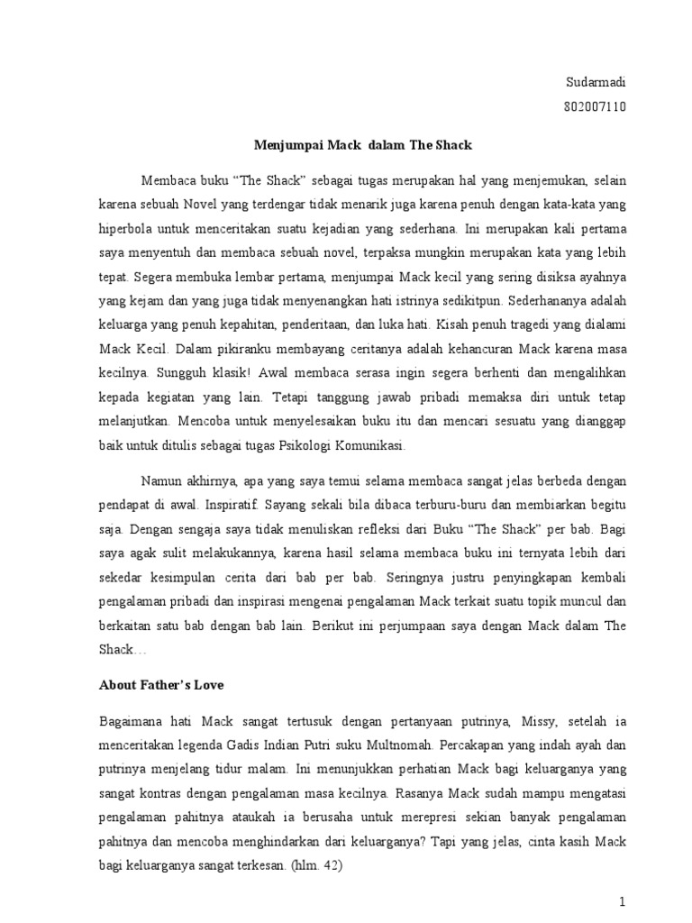 Menjumpai Mack Dalam The Shack | PDF | Fiksi Umum