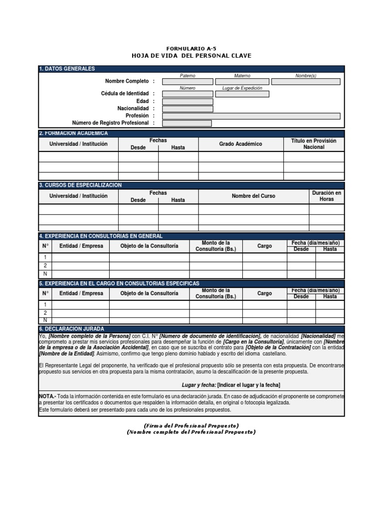 Formulario A5 | PDF | Business