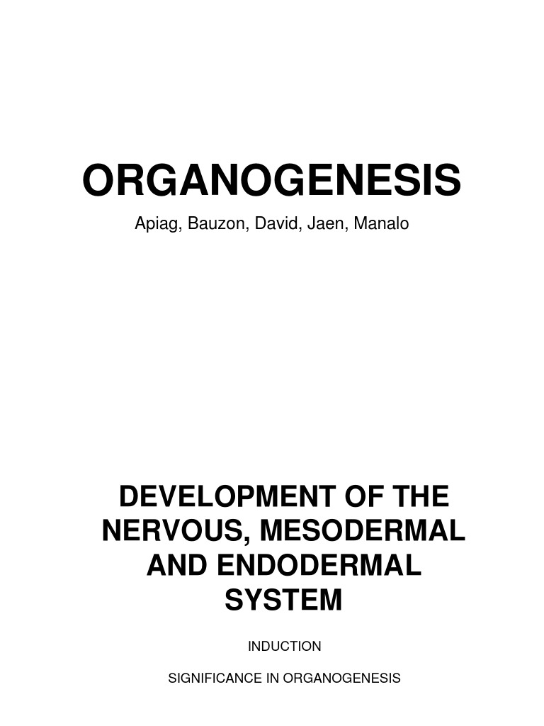 Organogenesis: Key Signaling Pathways | PDF
