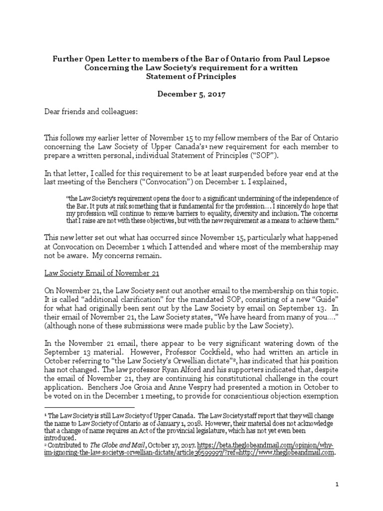 Concerns Over Law Society's SOP Requirement | PDF | Barrister ...