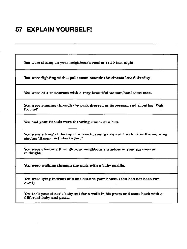 Explain Yourself Game | PDF