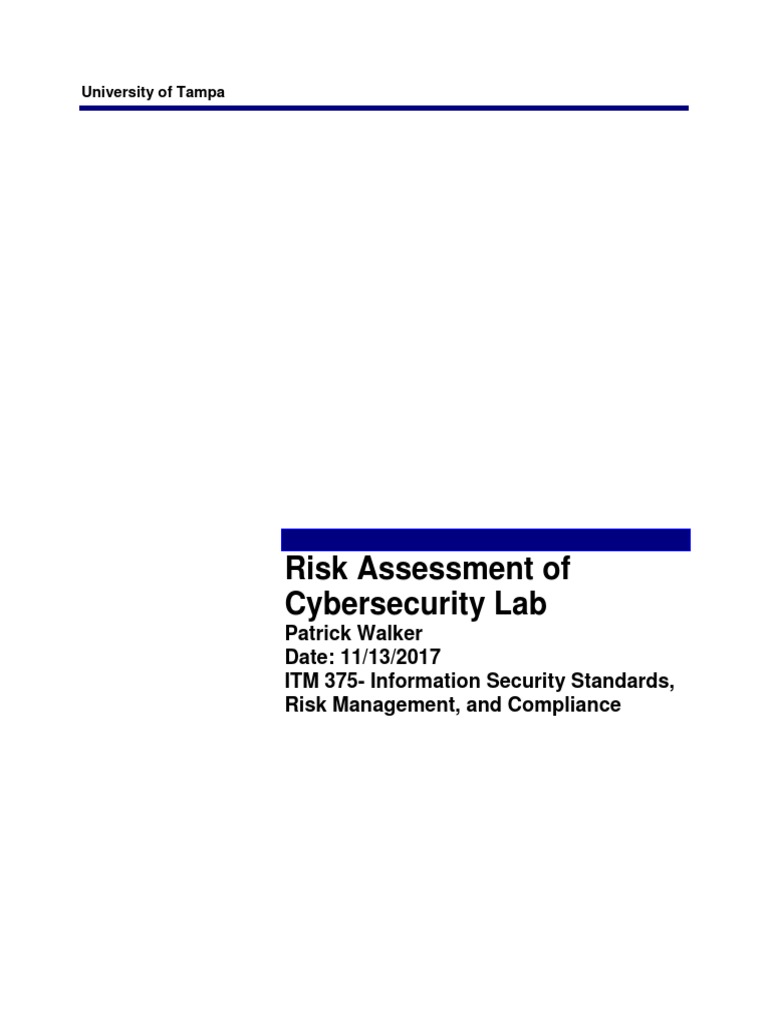 Risk Assessment Project Final Draft | PDF | Risk Management ...