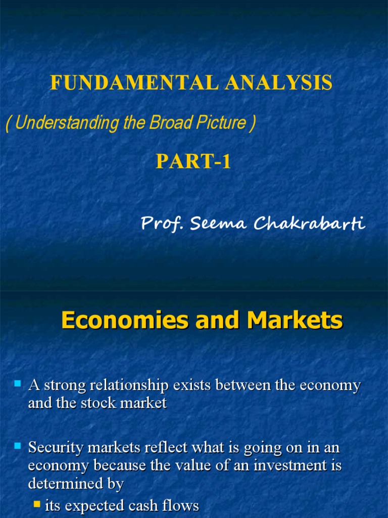 Fundamental Analysis: (Understanding The Broad Picture) | PDF ...