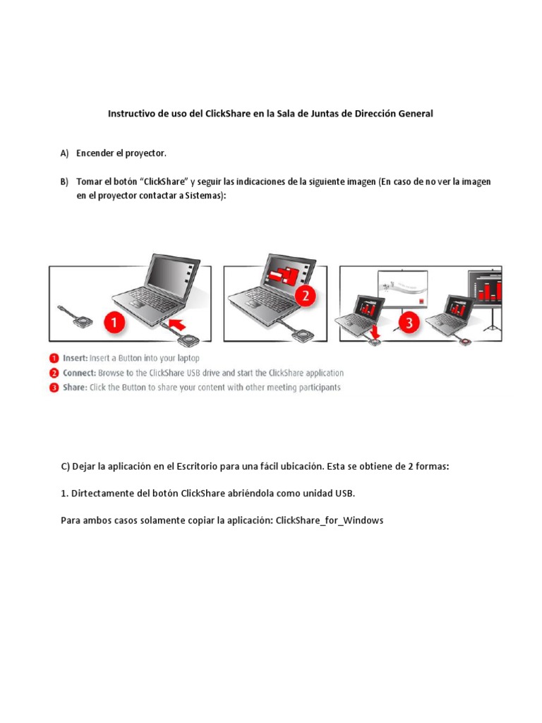 Instrucciones ClickShare | PDF