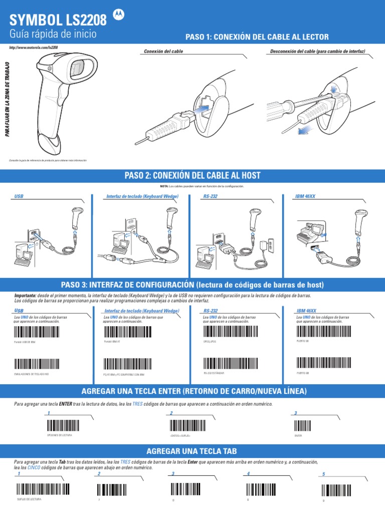 Configurar Escaner Cod Barras | PDF | Factores humanos y ergonomía | USB