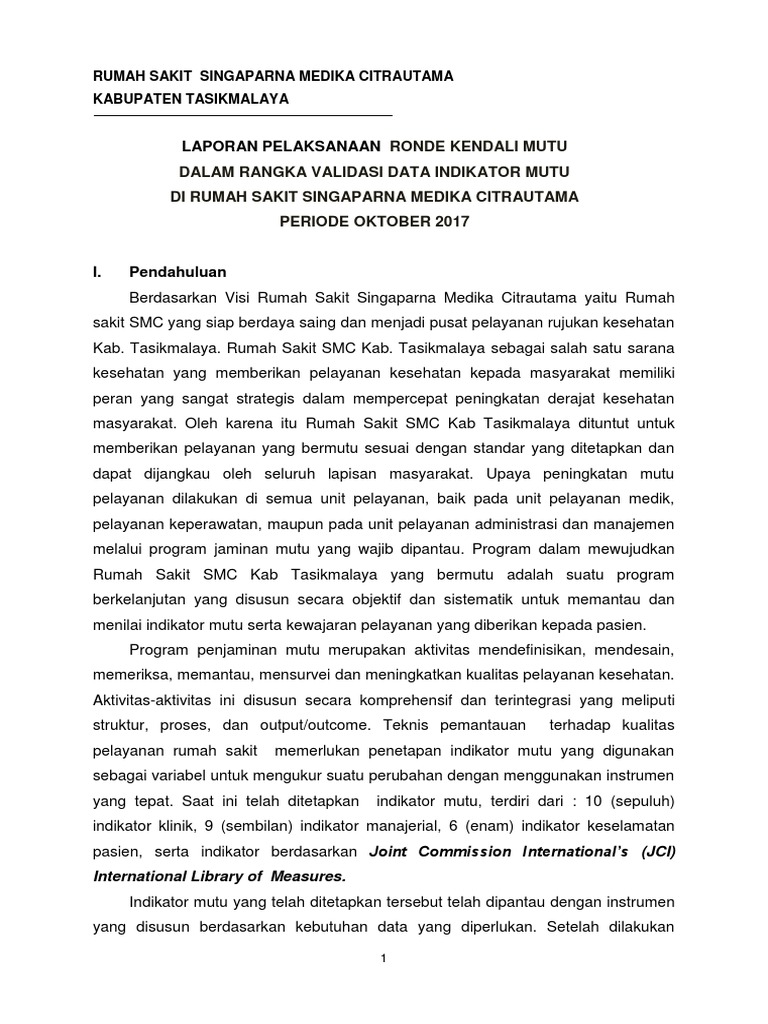 Contoh Laporan Validasi Data | PDF