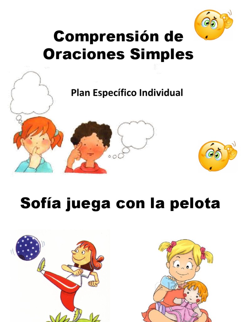 Comprensión de Oraciones Simples | PDF