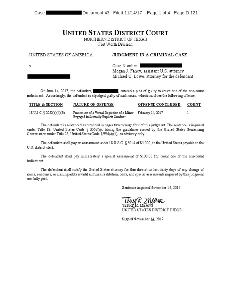 JDGMTDEC8 | PDF | United States Federal Probation And Supervised ...