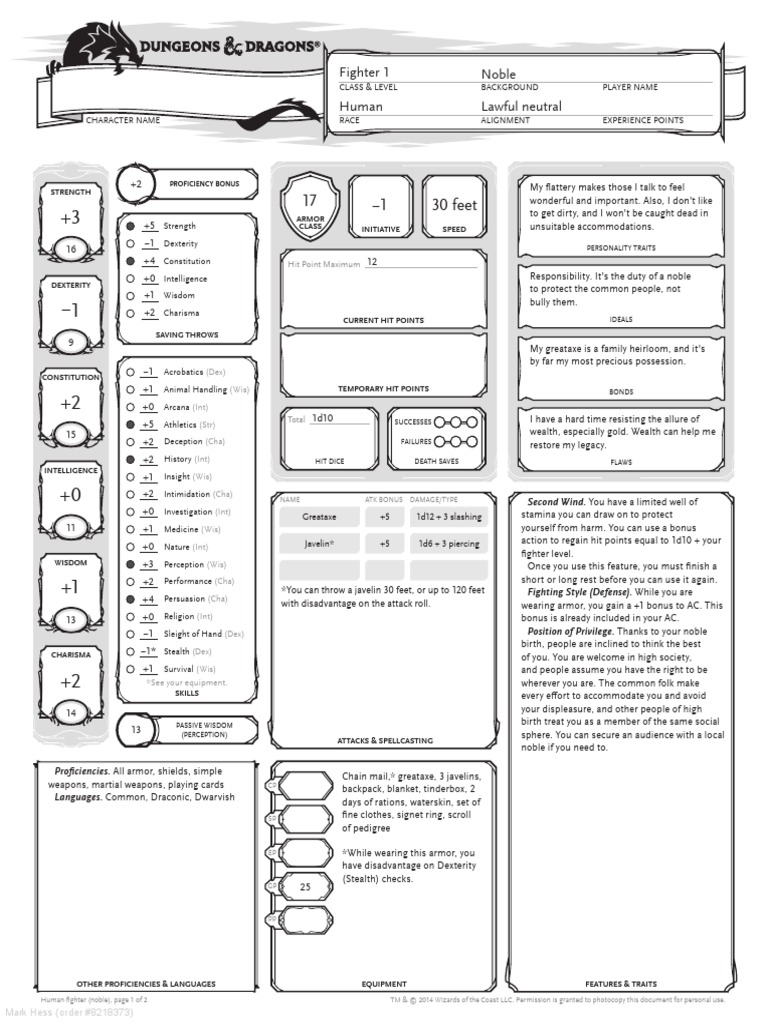 LMoP Pre-Gen Characters | PDF | Dwarf (Dungeons & Dragons) | Role ...