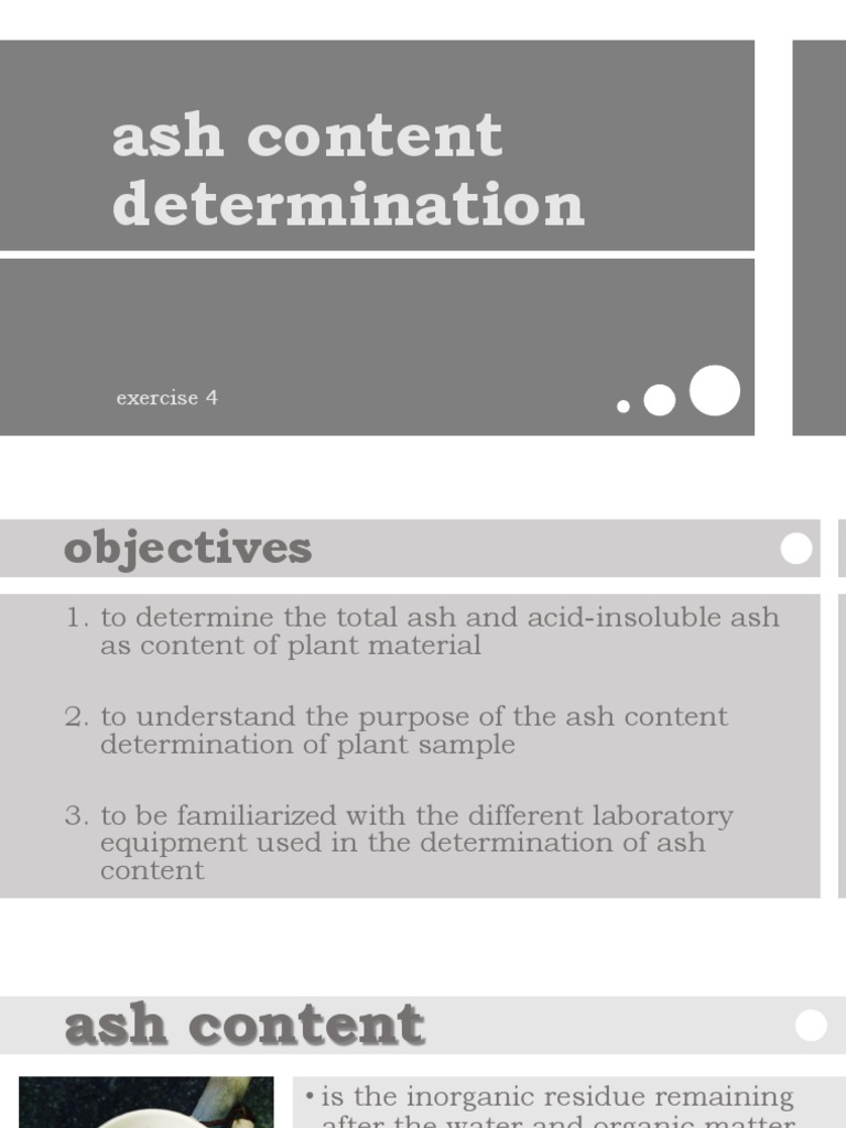Ash Content Determination | PDF | Soil | Minerals