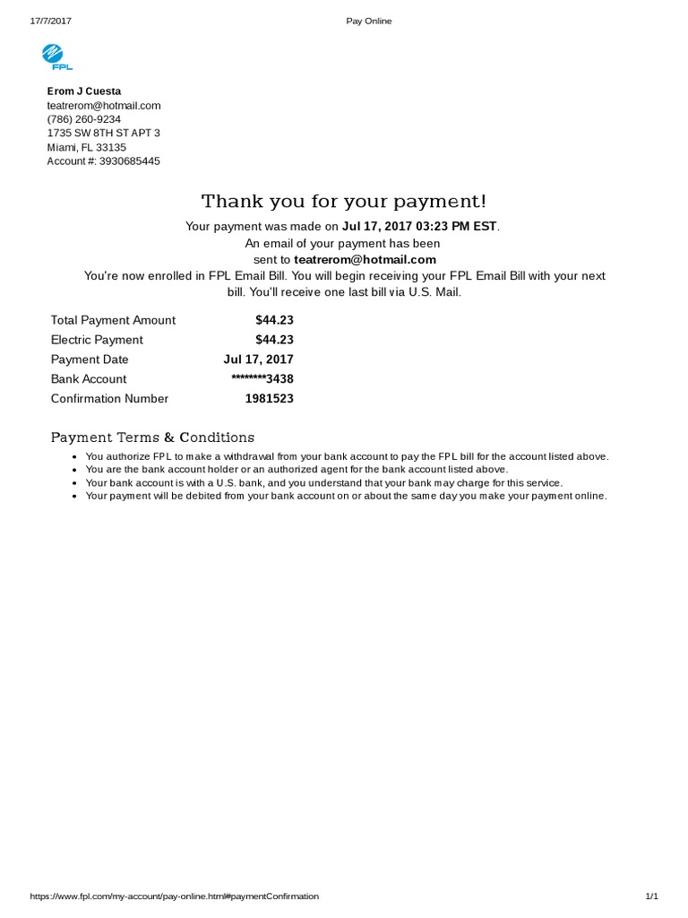 Thank You For Your Payment! | PDF | Payments | Corporate Law