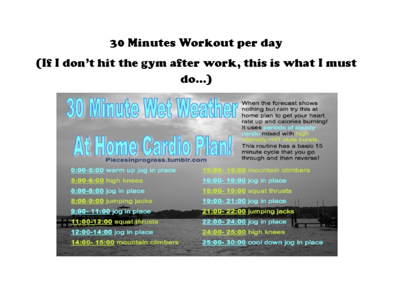 30 Minutes Workout Per Day (If I Don't Hit The Gym After Work, This Is ...