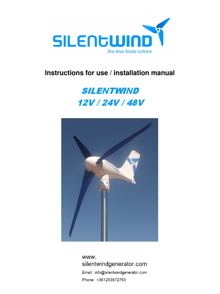 Wind Turbine Installation-Manual | PDF | Wind Power | Fuse (Electrical)