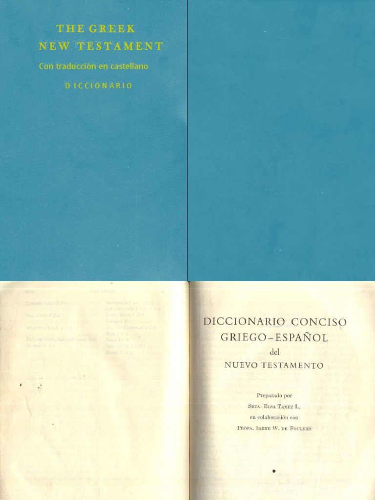 Diccionario Conciso Griego-Español Del Nuevo Testamento PDF | PDF