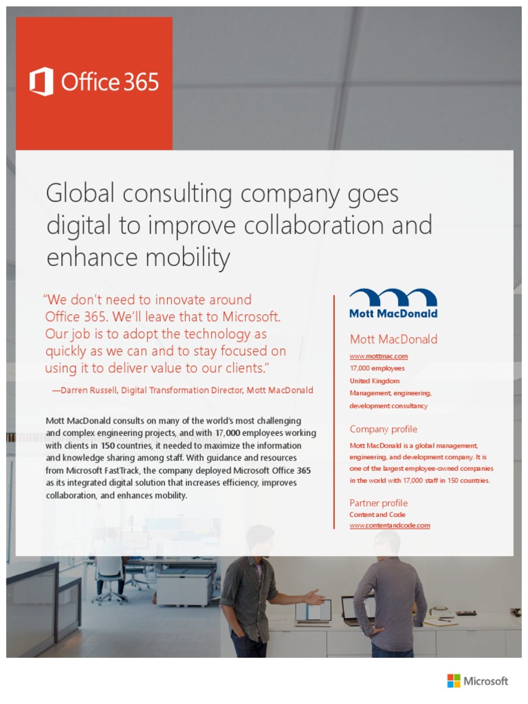 Mott Macdonald Case Study | PDF | Collaboration | Microsoft