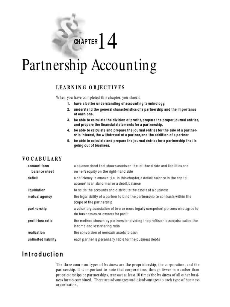 Partnership Accounting Essentials | PDF | Partnership | Debits And Credits