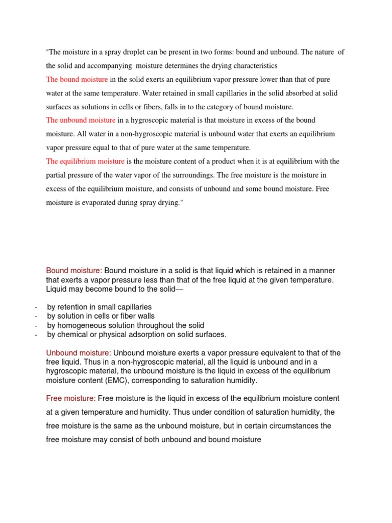 Bound and Unbound Water | PDF | Humidity | Liquids
