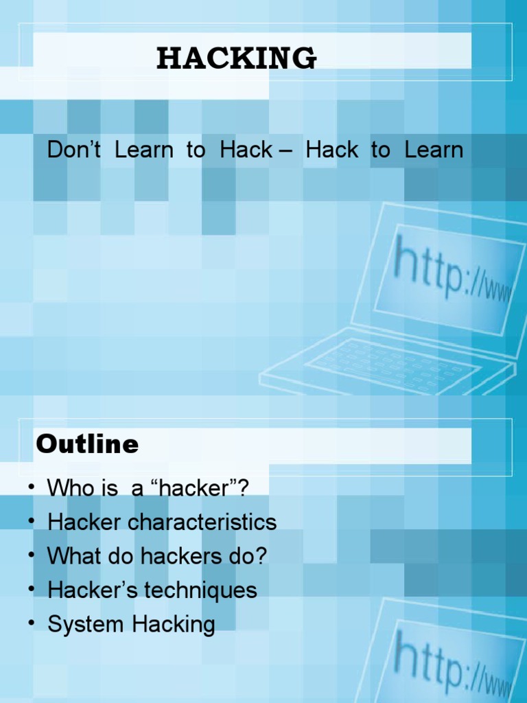 Hacking: Don't Learn To Hack - Hack To Learn | PDF | Security Hacker ...