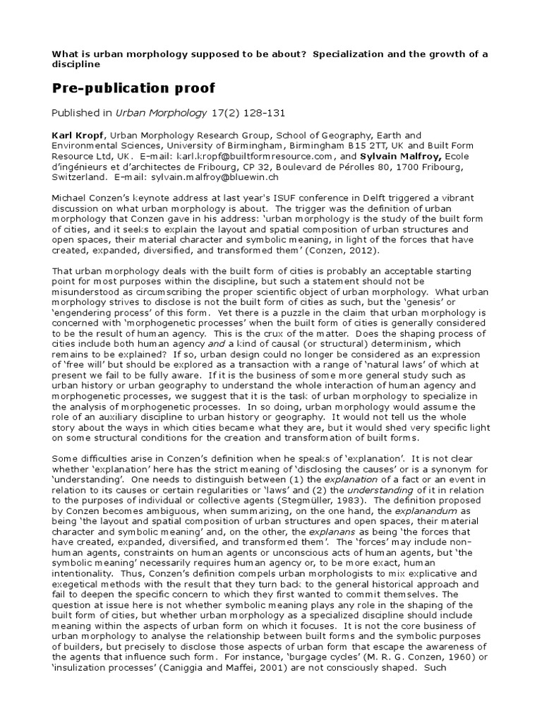 what-is-urban-morphology-supposed-to-be-about-pdf-pdf-morphology