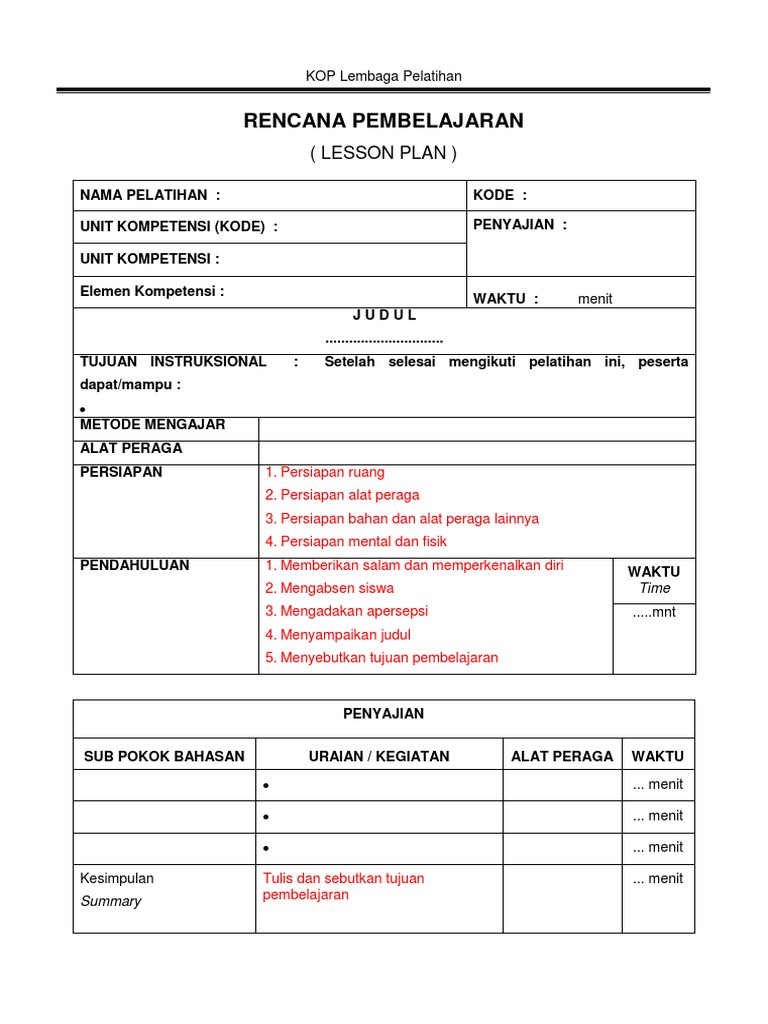 Lesson Plan 20' | PDF | Karier & Perkembangan