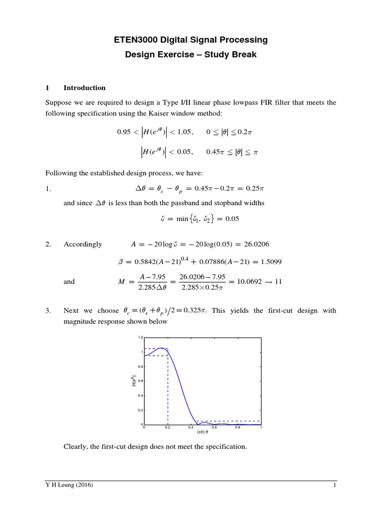 Design Project 2016 DSP Release | PDF | Digital Signal Processing ...