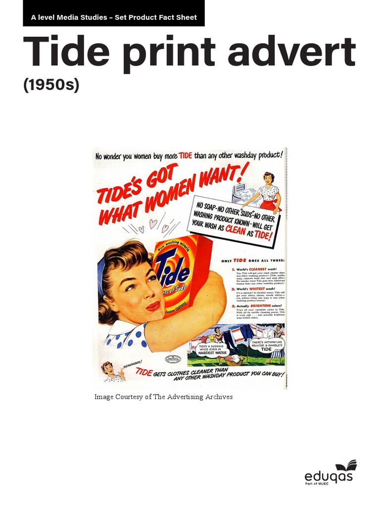 Tide Advert Fact Sheet | PDF | Advertising | Brand