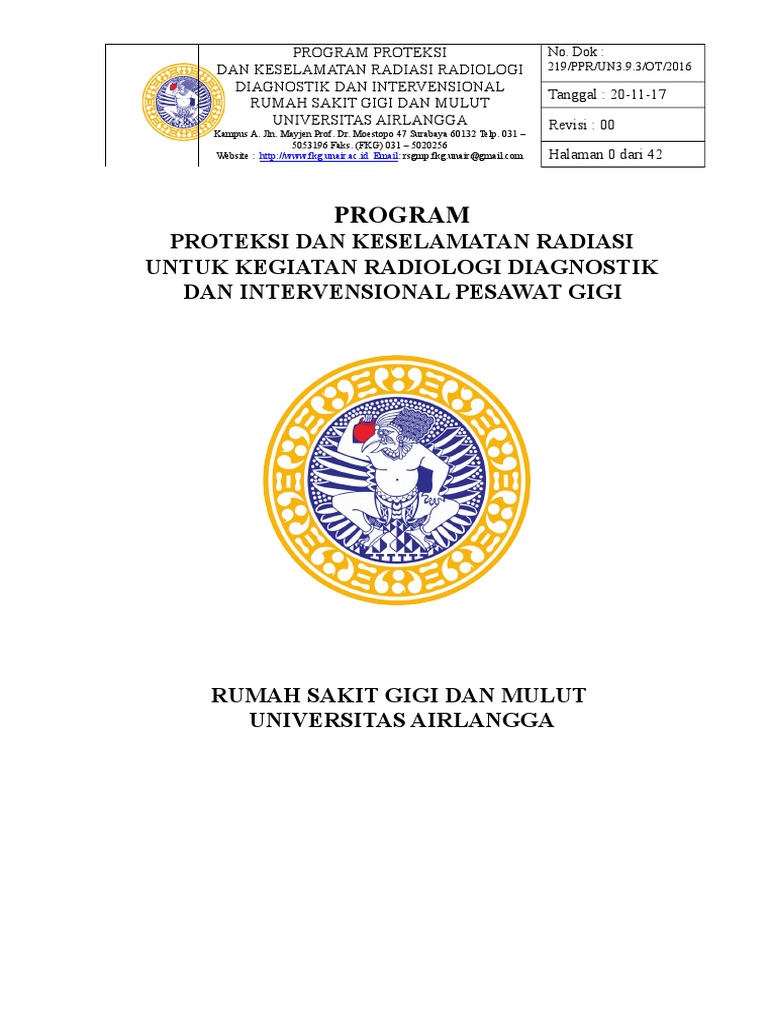 Dok - PPR RSGM Program Proteksi Dan Kes Radiasi | PDF | Sains & Matematika