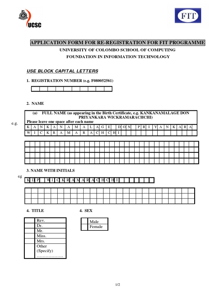 Re Registration Form | Download Free PDF | Birth Certificate | Government