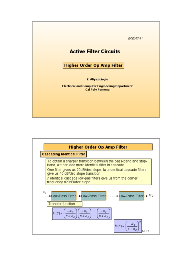Active Filter Circuits-2 | PDF | Electronic Filter | Low Pass Filter