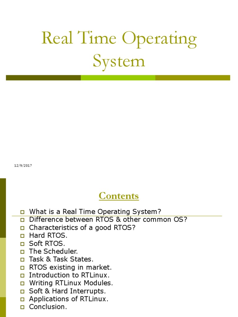 Rtos | PDF | Scheduling (Computing) | Real Time Computing