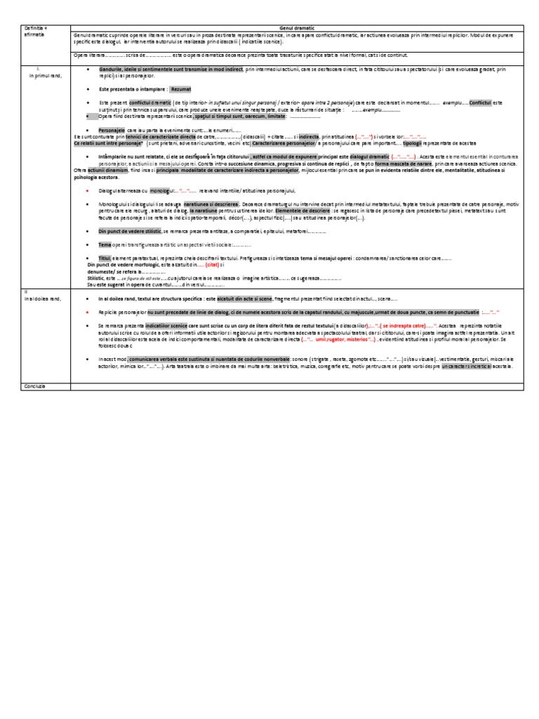 Genul Dramatic | PDF