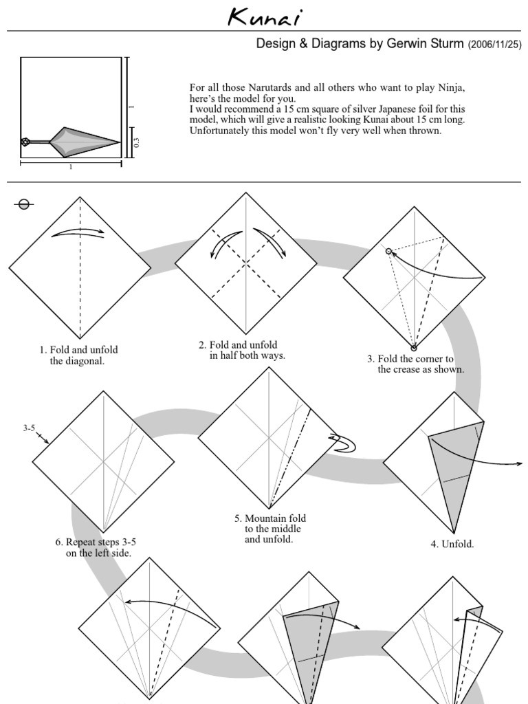 Origami - Kunai | Japanese Art | Crafts