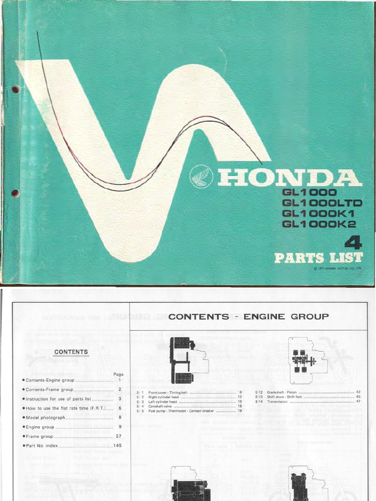 GL1000 1975-1977 - Parts | PDF | Carburetor | Screw