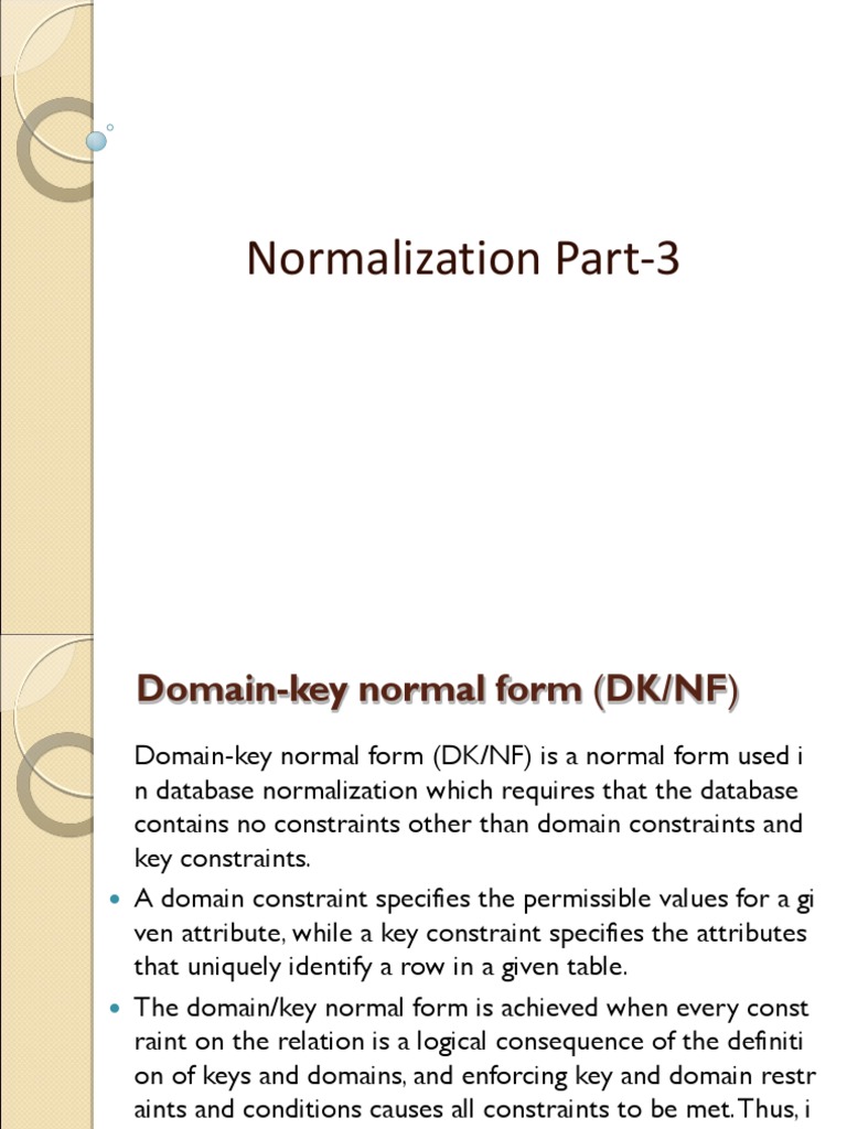Normalisation Part 3 Pdf Databases Data Management Software