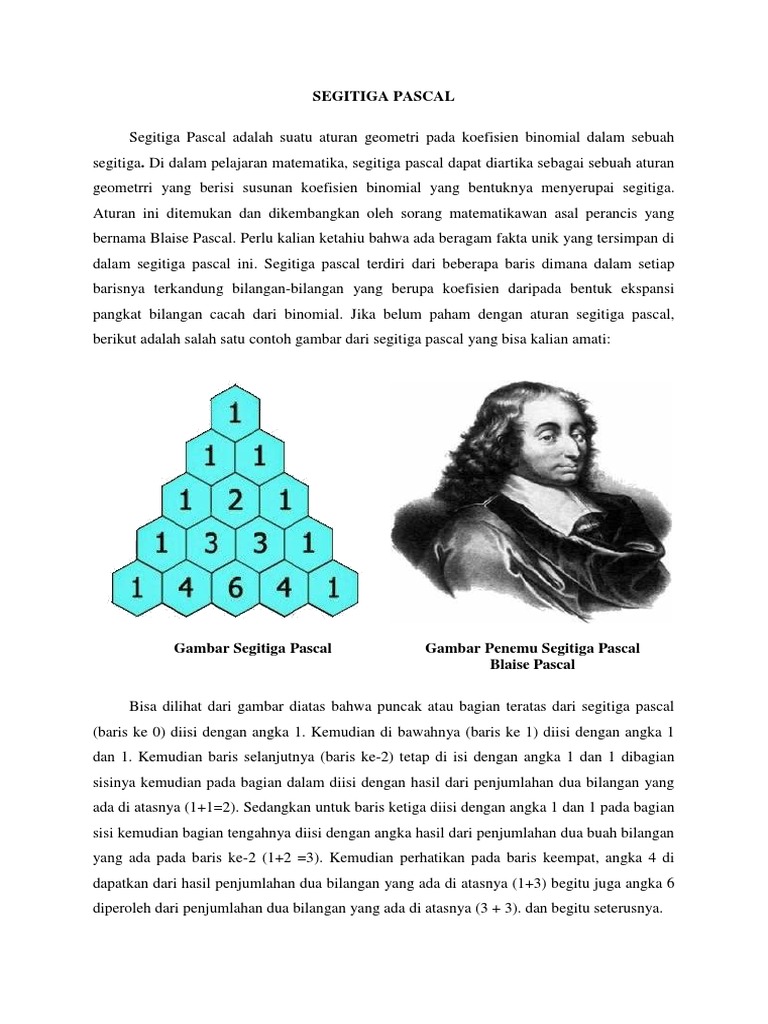 Segitiga Pascal | PDF