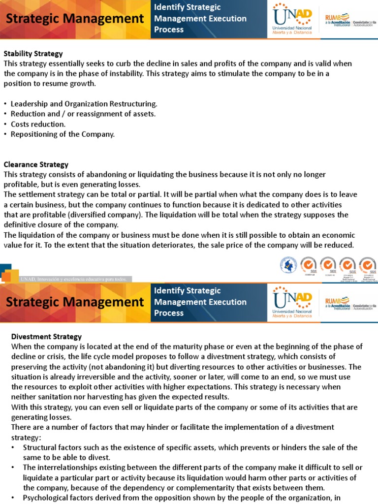 Strategic Management: Stability Strategy | PDF | Strategic Management ...