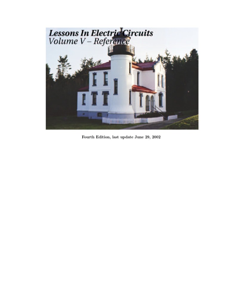 Lessons in Electronic Circuits, Volume V - Reference, 4th Edition | PDF