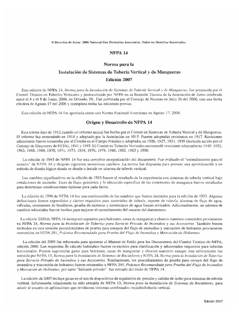 Nfpa 14 | PDF