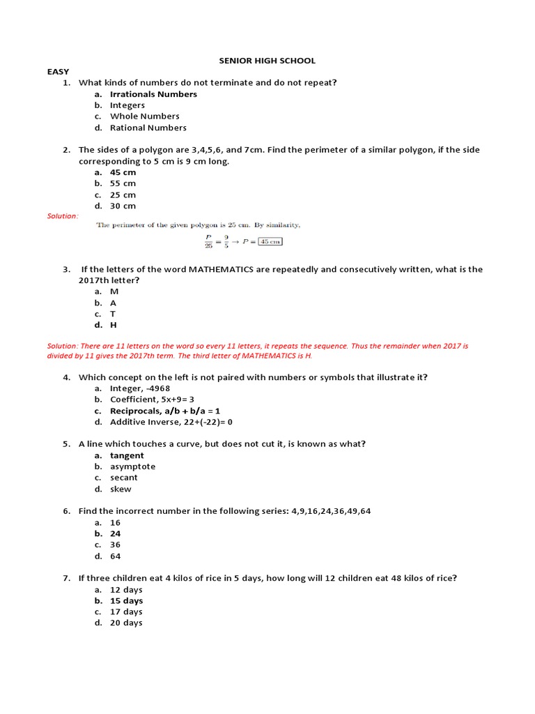 SHS Qa 2 | PDF | Elementary Mathematics | Geometry