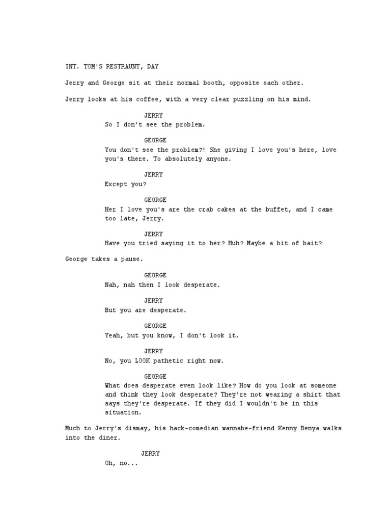 Seinfeld Scene | PDF | Seinfeld | Television Episodes