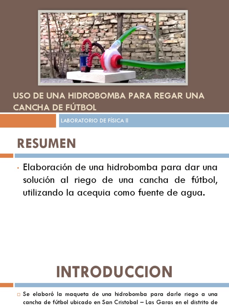 HIDROBOMBA | PDF | Riego | Tubería (transporte de fluidos)